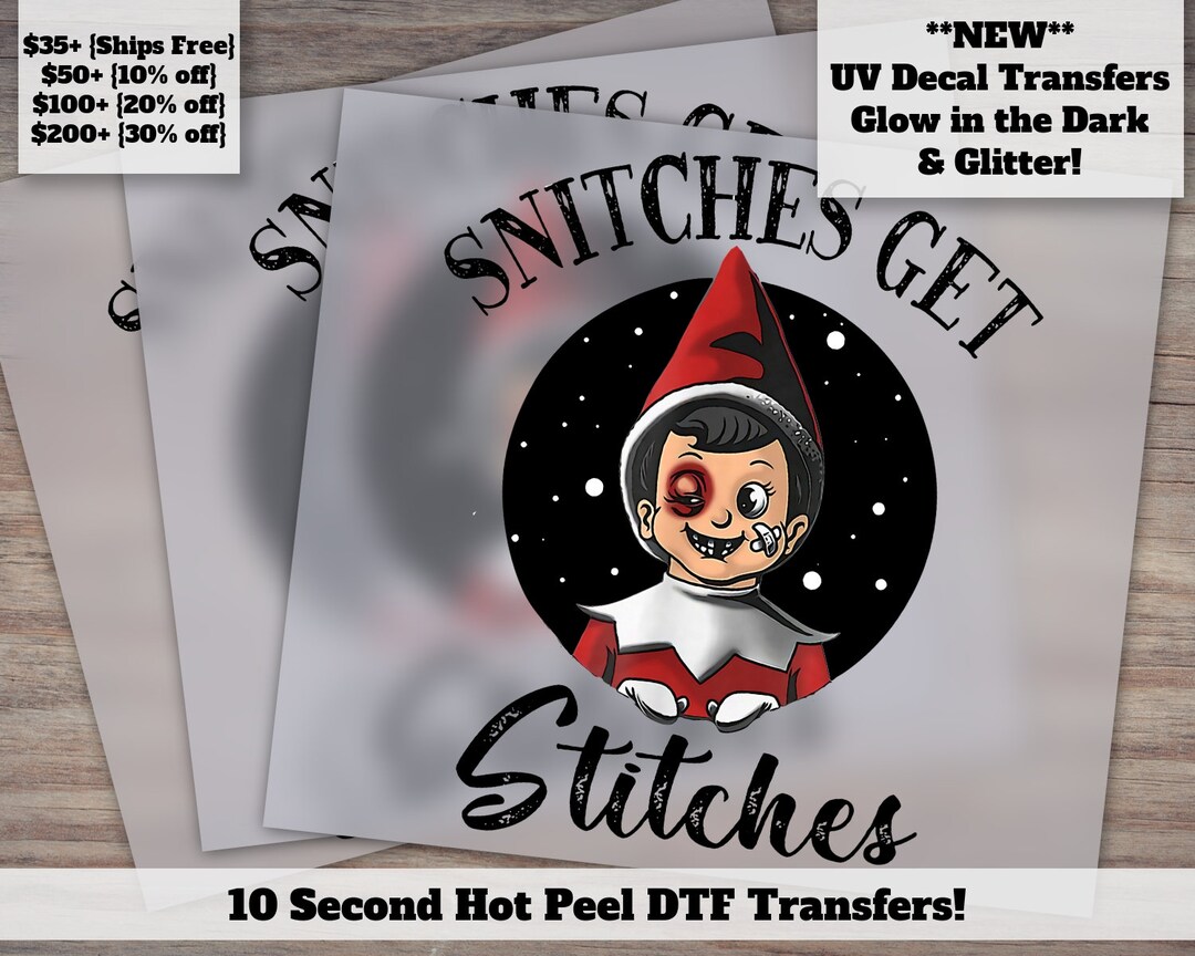 Christmas Elf Iron on Transfer, Christmas Iron on Decals, Funny Xmas ...