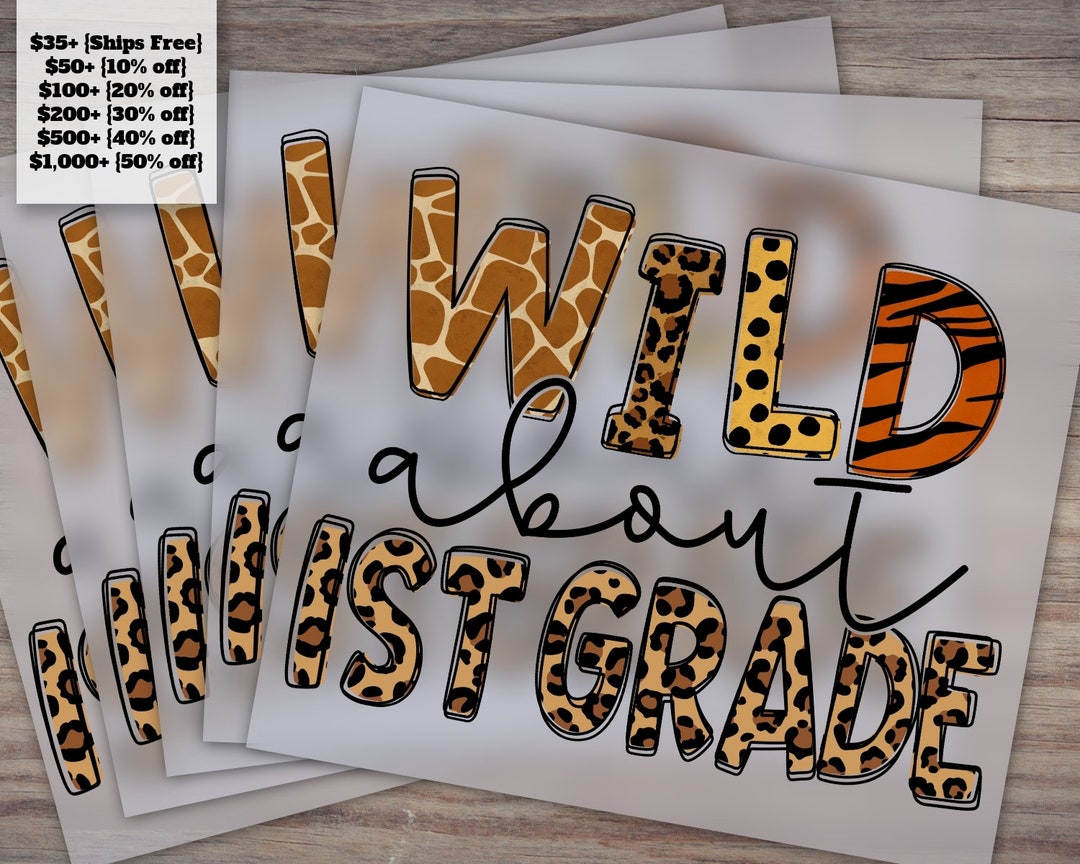 Wild About 1st Grade Teacher Shirt Design Leopard Back to School Squad ...
