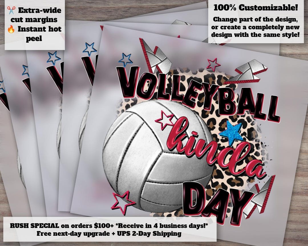 Western Volleyball Design | Hand Drawn Volleyball Heat Transfer | Ready ...