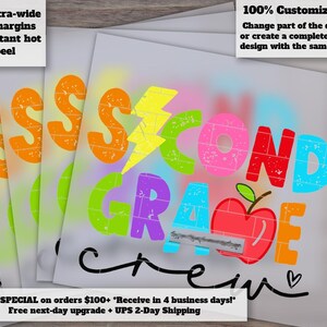 Second Grade Crew Back to School Teacher Shirt Design | 2nd Grade First ...