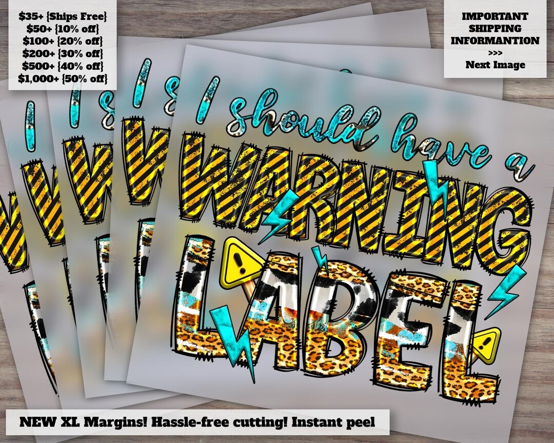 Warning Label Humor: Sassy, Sarcastic Funny Quotes, Ready to Press Heat ...