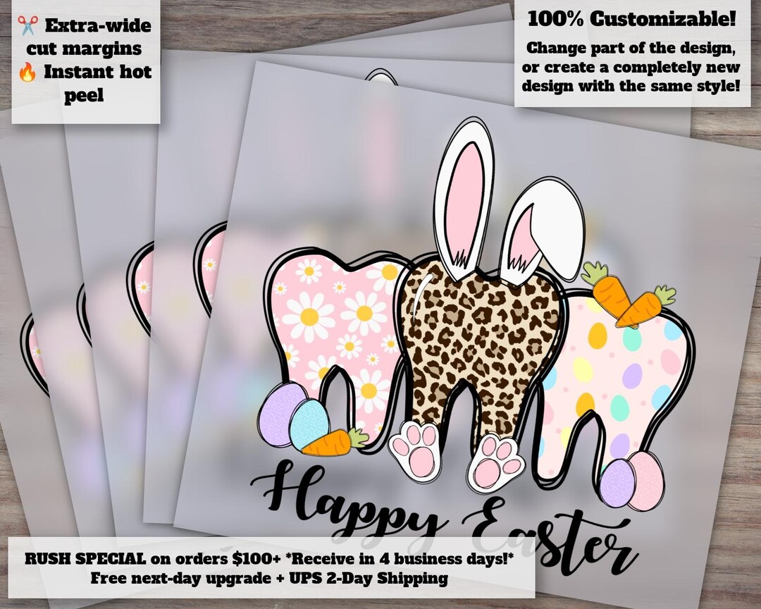 Dentist-inspired Easter Heat Transfer Design - DTF, Ready to Press ...