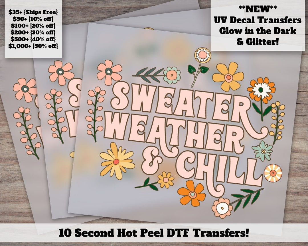 Autumn Themed Designs Thanksgiving Sweater Weather Chill - Etsy