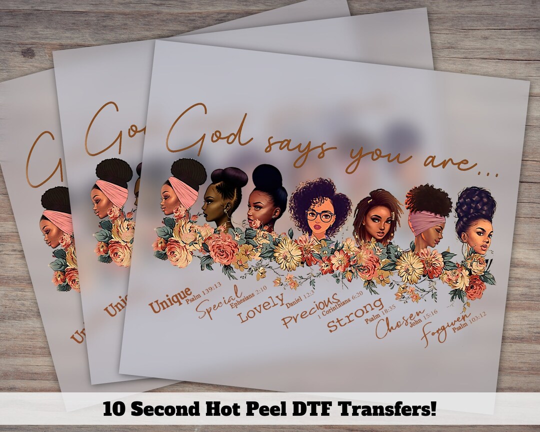 Black Women Transfer God Says You Are Transfer Black - Etsy
