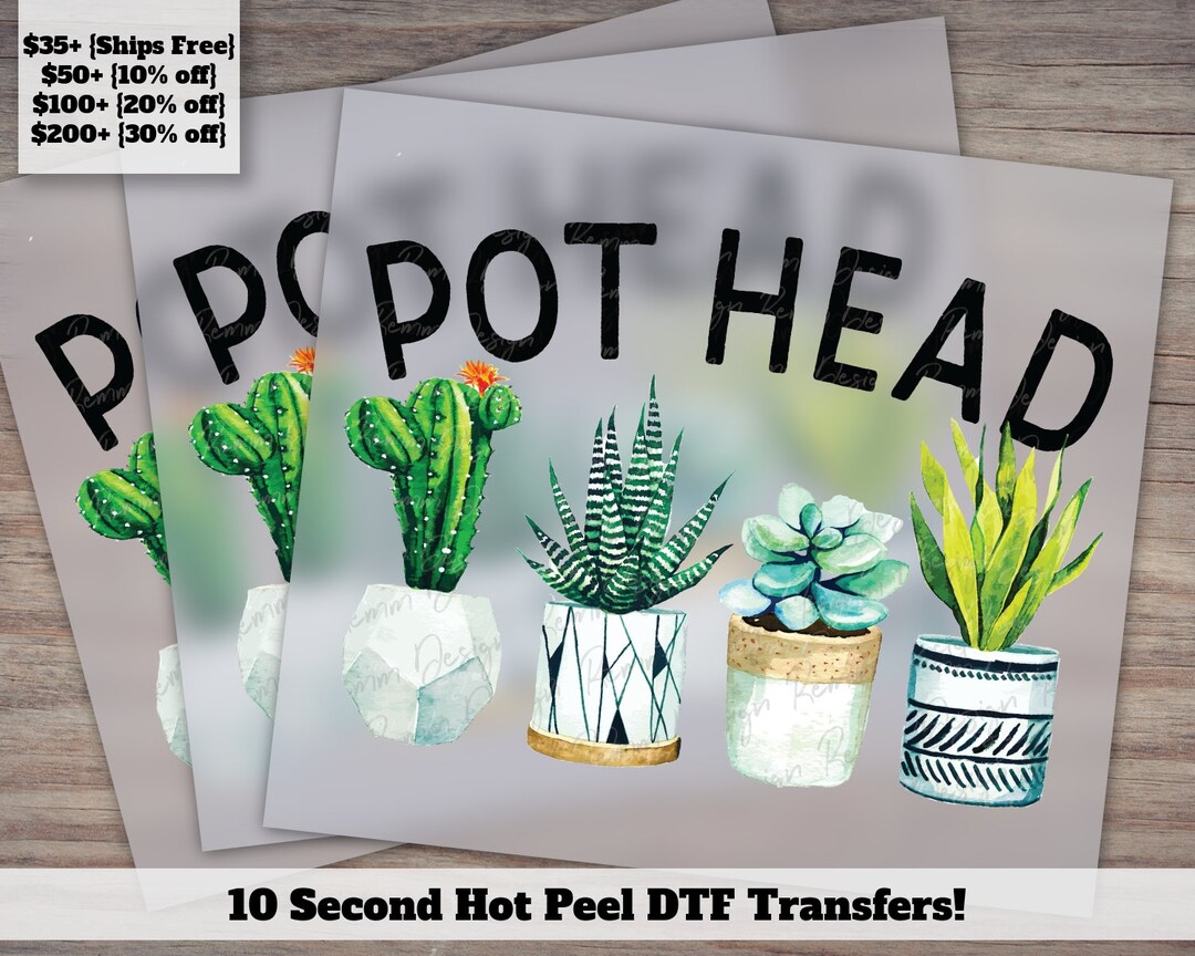 Pot Head Dtf Digital Digital Transfer File Succulent Digital - Etsy