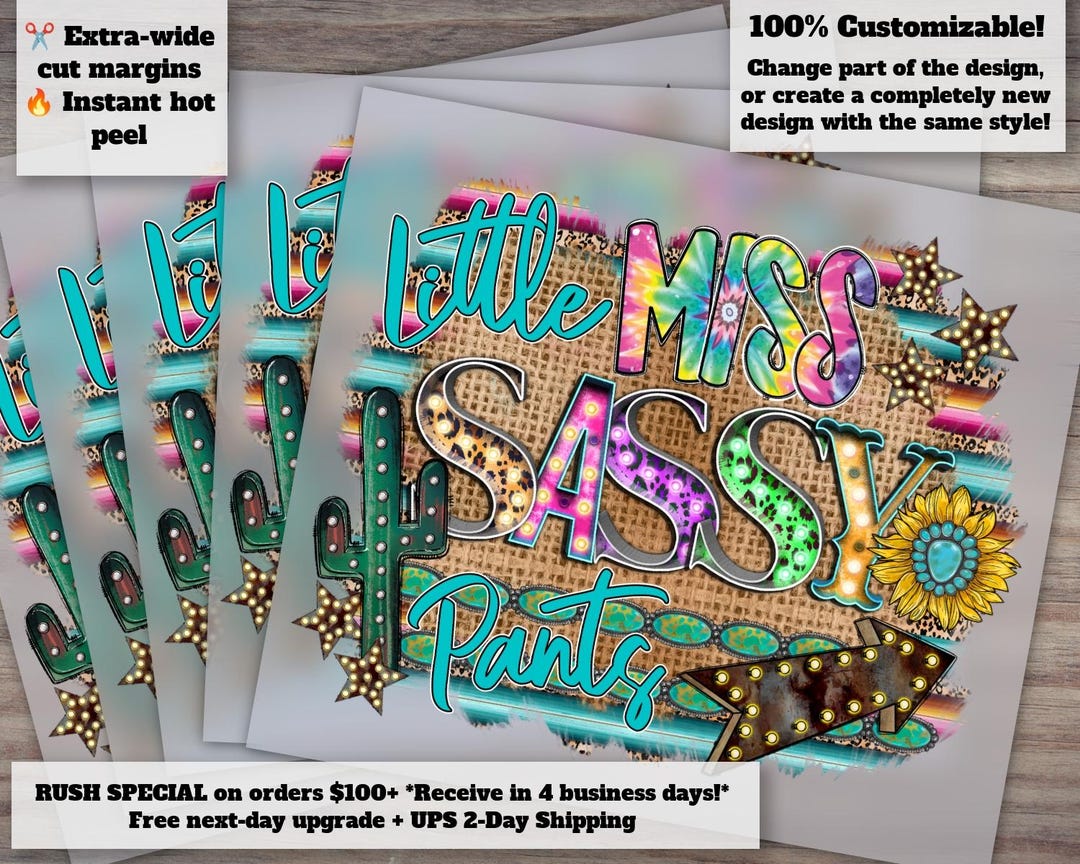 Little Miss Sassy Pants, Western Style Sunflower, Leopard Print ...