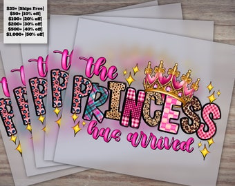 Princess Baby Girl Design, Heat Transfer Ready, DTF, Instant Press ...