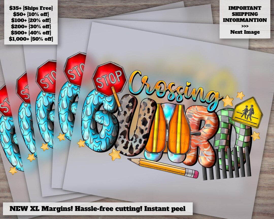 Back to School Crossing Guard, Stop Sign and School Staff Designs ...