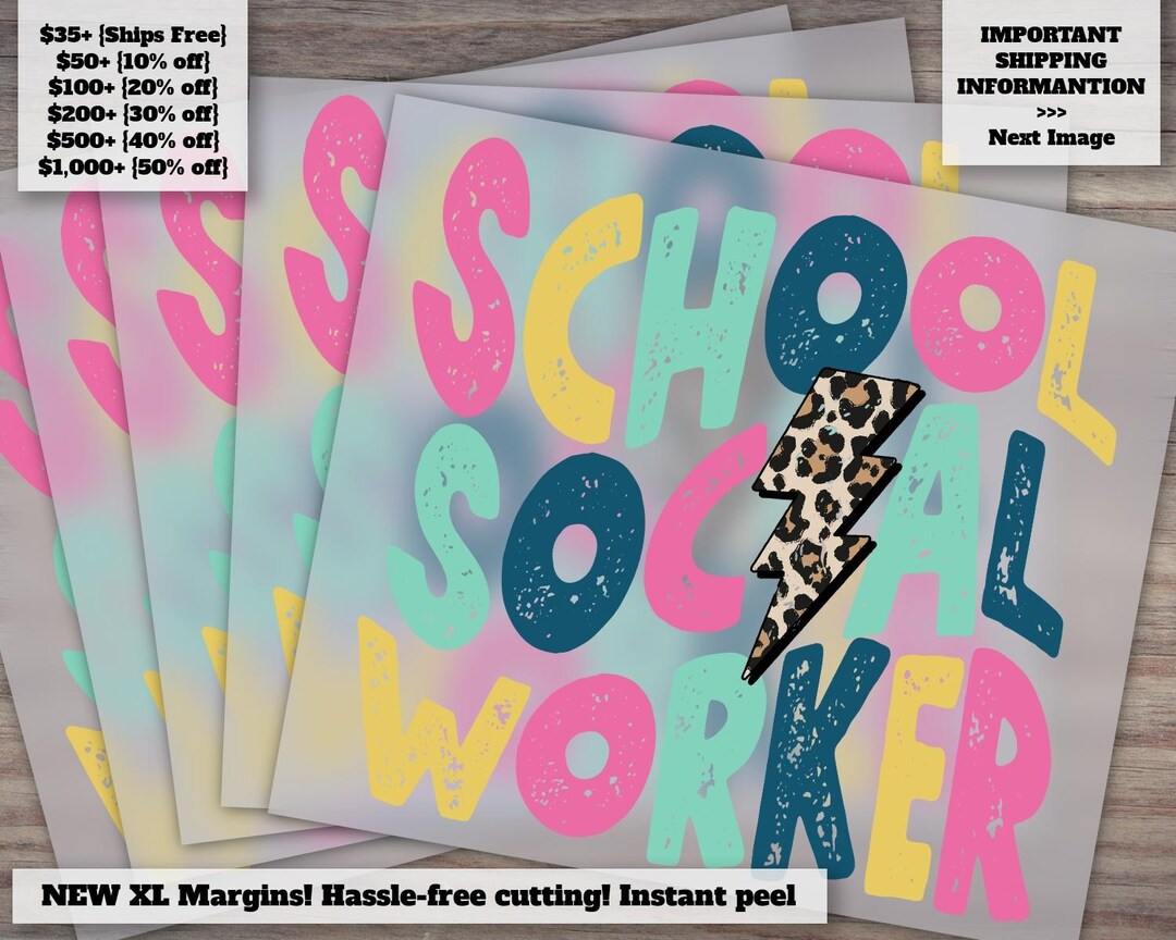 Ready to Press School Social Worker Design for Heat Transfer and DTF - Etsy