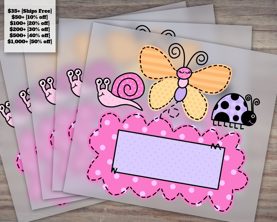 Bug Trio Girl CD Faux Applique Design for Heat Transfer, DTF Perfect ...