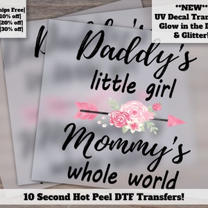 Daddy's Little Girl Mommy's Whole World Pink and - Etsy