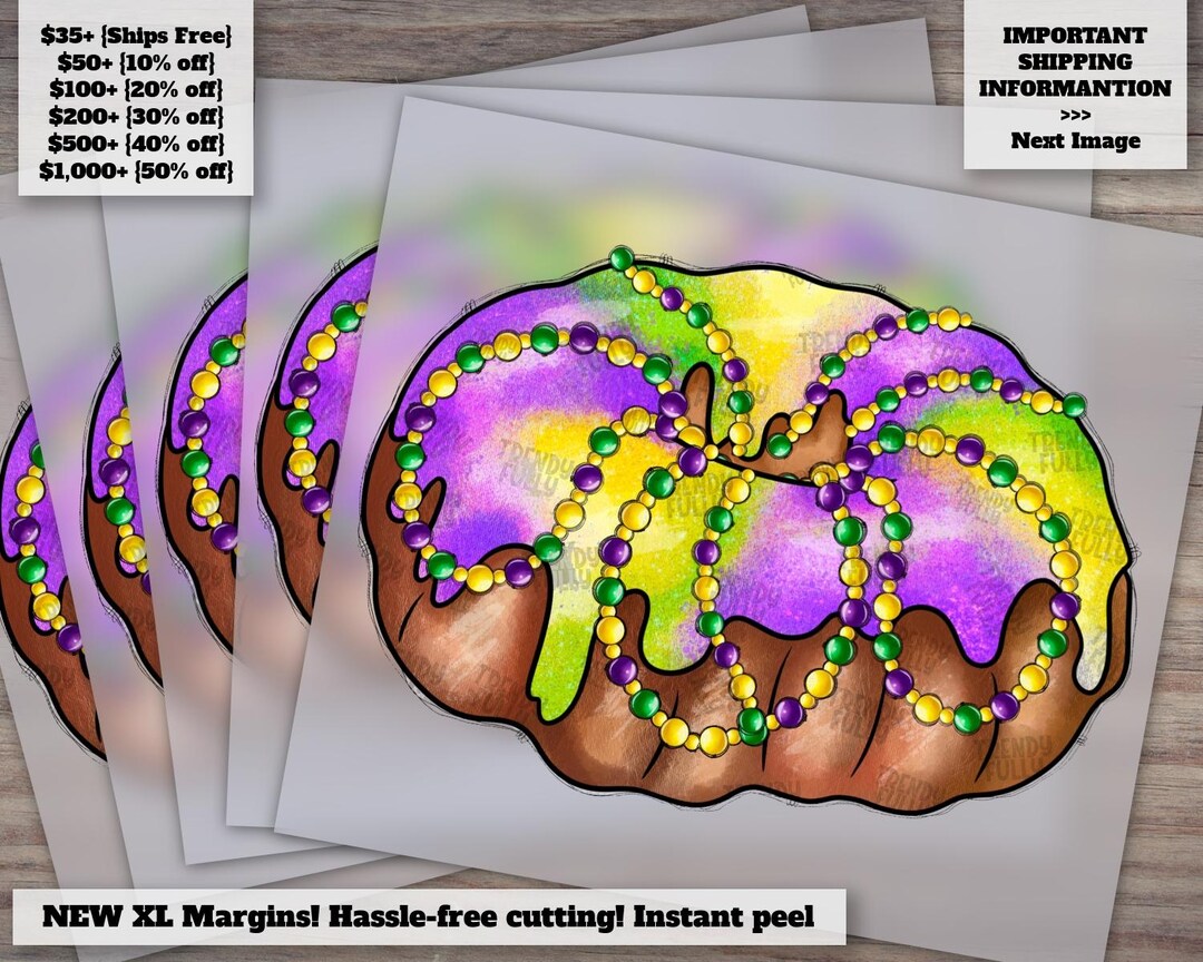 Optimized Mardi Gras King Cake Design, Western Heat Transfer ...