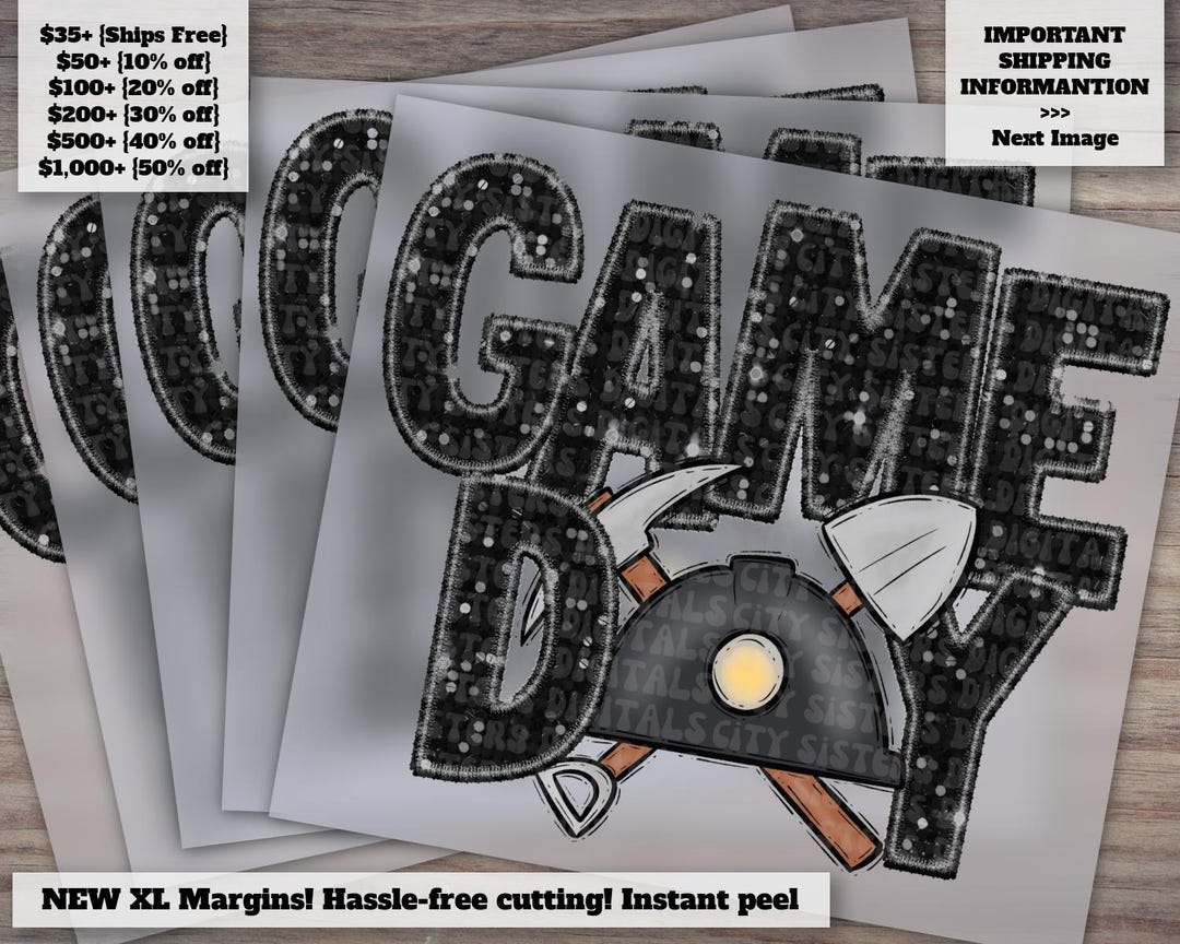 Miners Game Day Faux Glitter Mascot | School Spirit Design for Heat ...