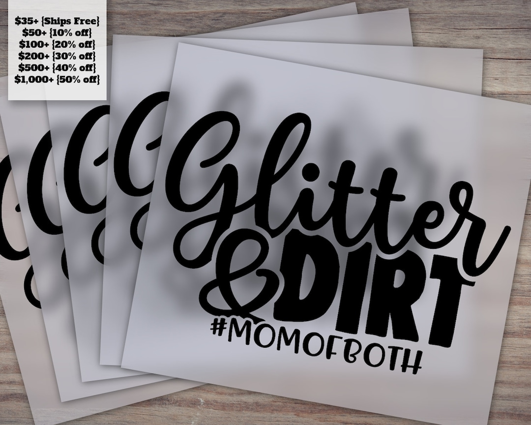 Mom of Both Glitter and Dirt DTF, Mother Shirt DTF, Mom of Boy and Girl ...