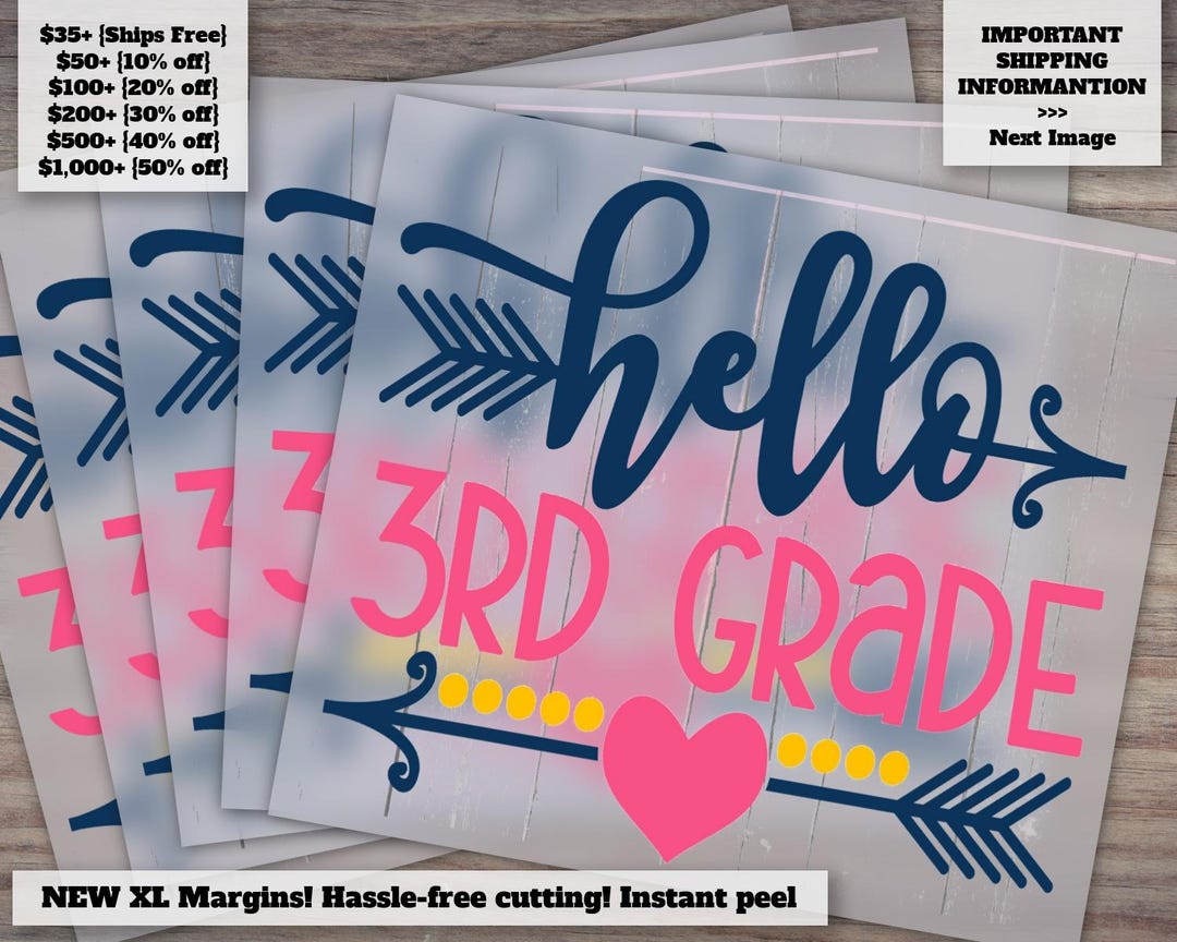 3rd Grade Back to School Cutting Files for Silhouette Cameo Cricut ...