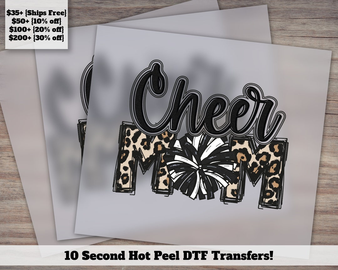 Cheer Mom Ready to Press Custom Leopard DTF Print Transfer for - Etsy