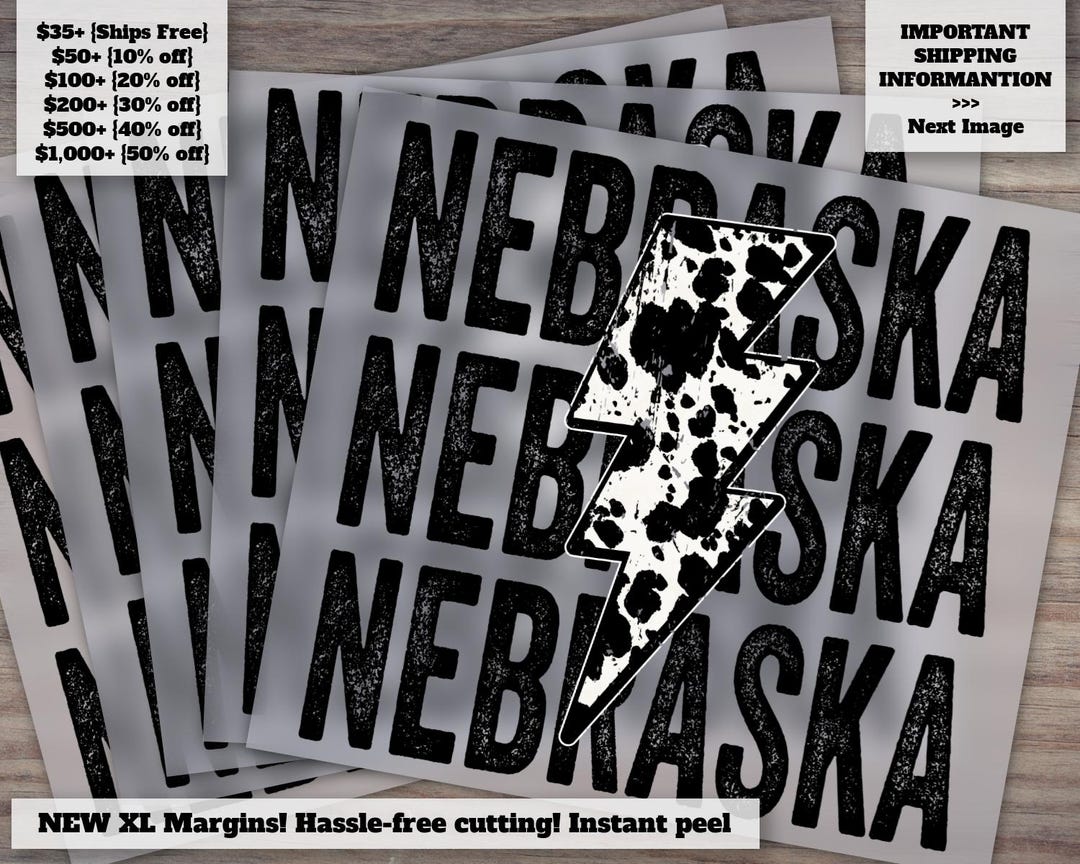 Nebraska State Heat Transfer Design: Distressed Cowhide, Ready to Press ...