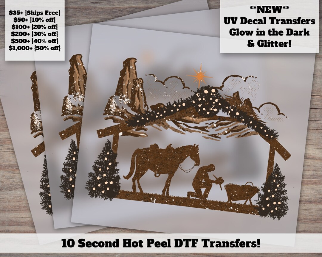 Religious Western Christmas Cowboy and Praying Cowboy Manger - Etsy