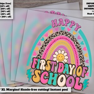 Groovy Back to School and Teaching Crew Designs, Retro First Day of ...