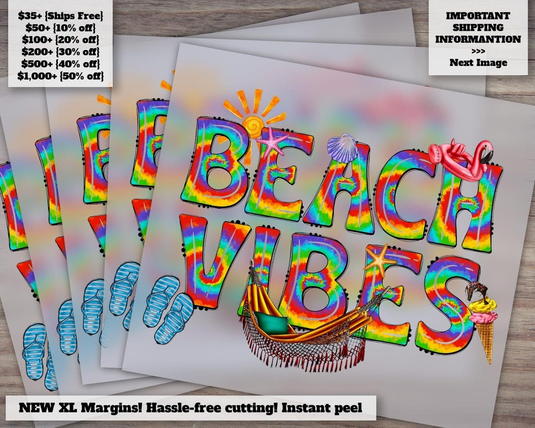 Summer Vibes Design | Hello Summer | Ready to Press Heat Transfer ...