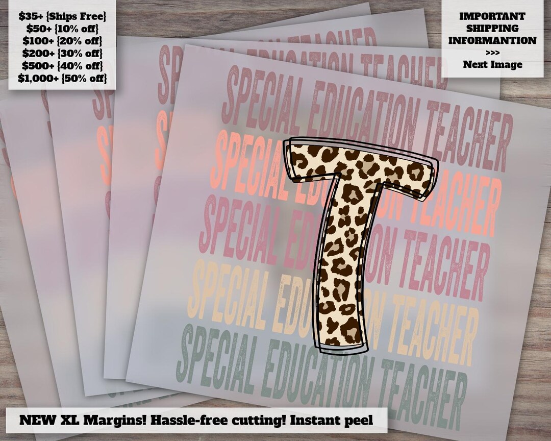 Special Education Teacher DTF Transfer Print Ready for Sublimation ...