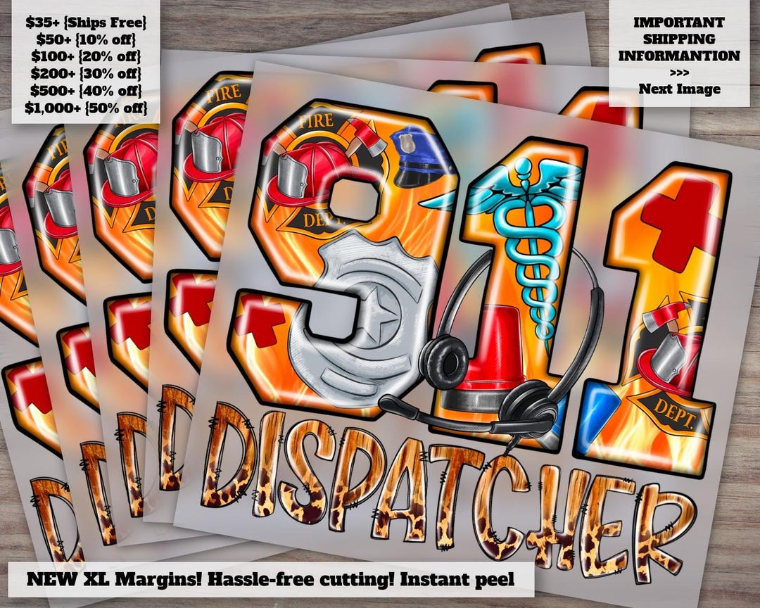 911 Dispatcher Art, Heat Transfer Ready, DTF Design, Emergency Operator ...