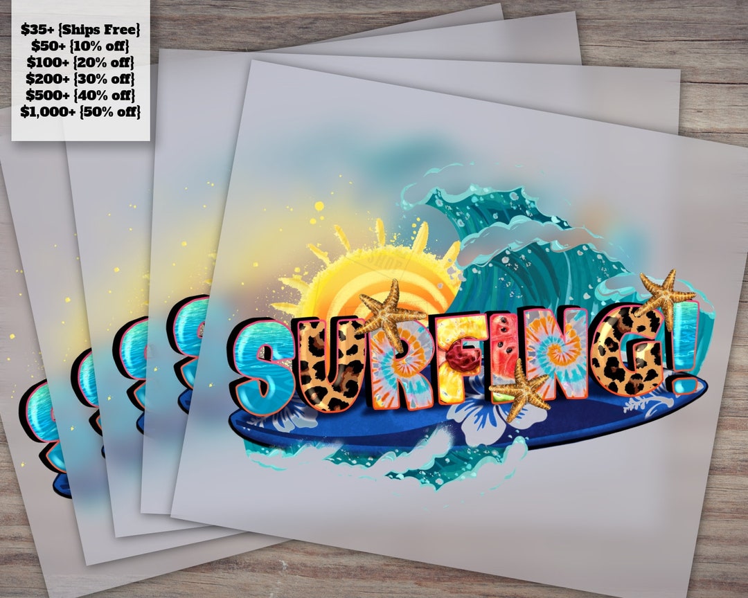 Summer Surfing Sublimation Designs Surf Love, Summer Vibes and Holiday ...