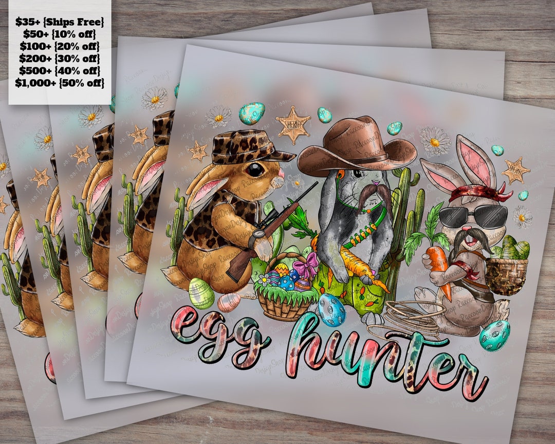 Easter Egg Hunter, Happy Easter, Rabbit, Western, Bunny With Gemstone ...