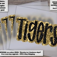 Tiger Heat Transfer Htv- Tiger Mascot Htv- Tiger Doodle Sublimation ...