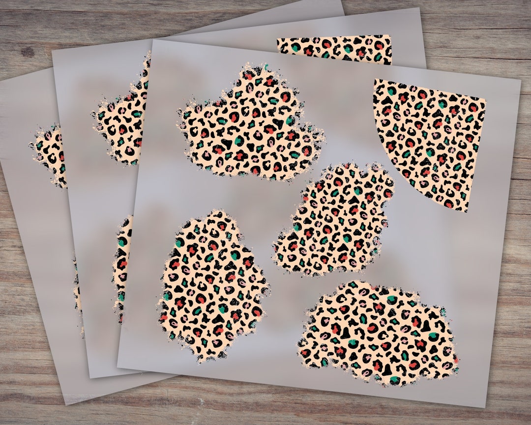 Red and Green Leopard Print Patches Dtf Leopard Patch - Etsy