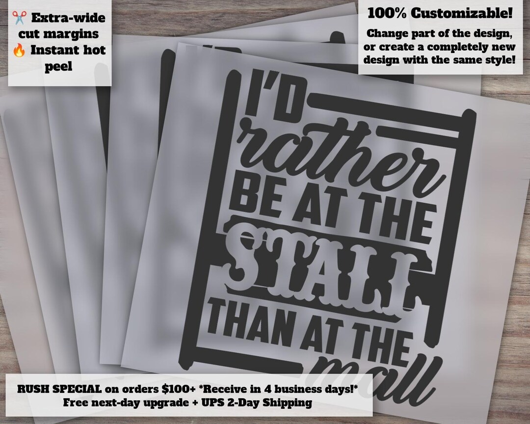 Commercial Use Stall Over Mall DTF Cut File | Cowgirl Print Ready for ...
