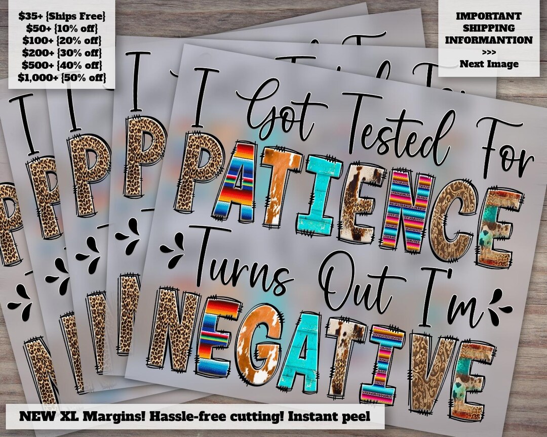 Tested for Patience, I'm Negative - Funny Sarcastic Quotes Design for ...