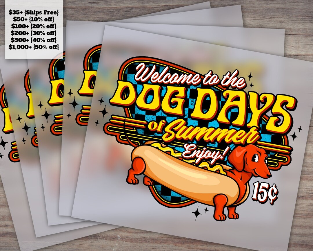 Retro Humorous Hotdog Graphic, Summer Dog Days Design, Dachshund Weiner ...