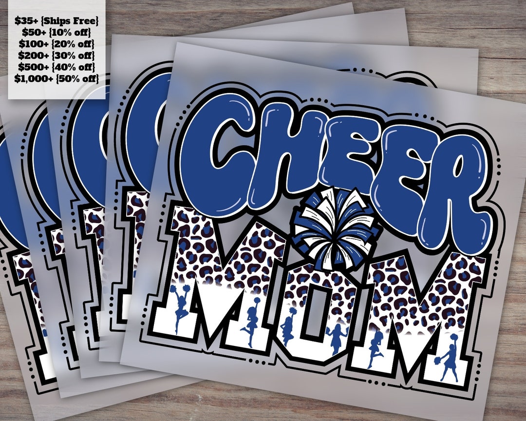Blue Cheer Mom Leopard Design, Ready to Press Heat Transfer, DTF Groovy ...