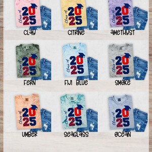 Class of 2025 Blue Red Grad Cap Graduation Design | Heat Transfer, DTF ...