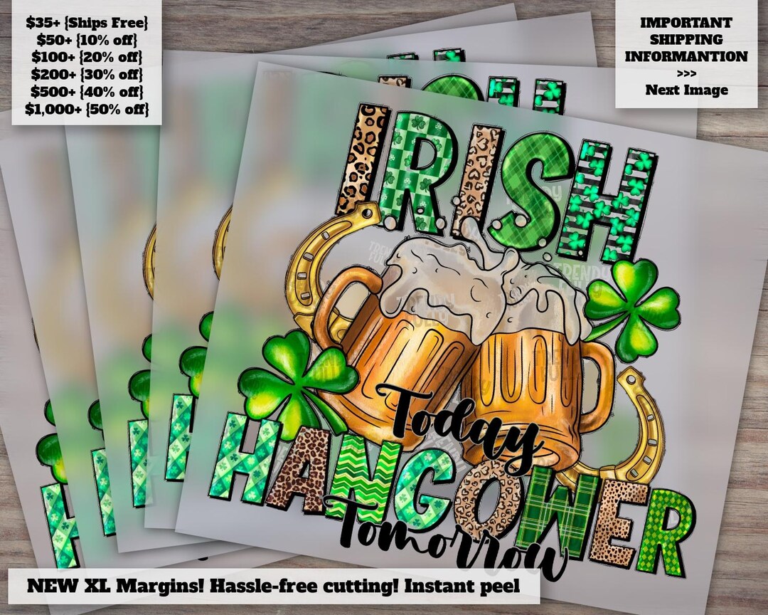 St. Patrick's Day Shamrock Design, Luck-themed Beer Graphics, Western ...