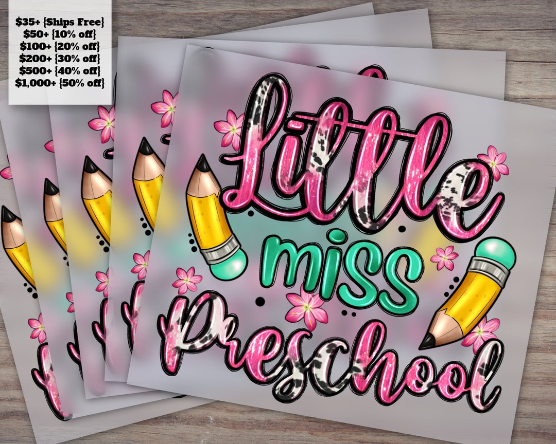 Preschool Ready-to-press Heat Transfer Design, Little Miss Back to ...