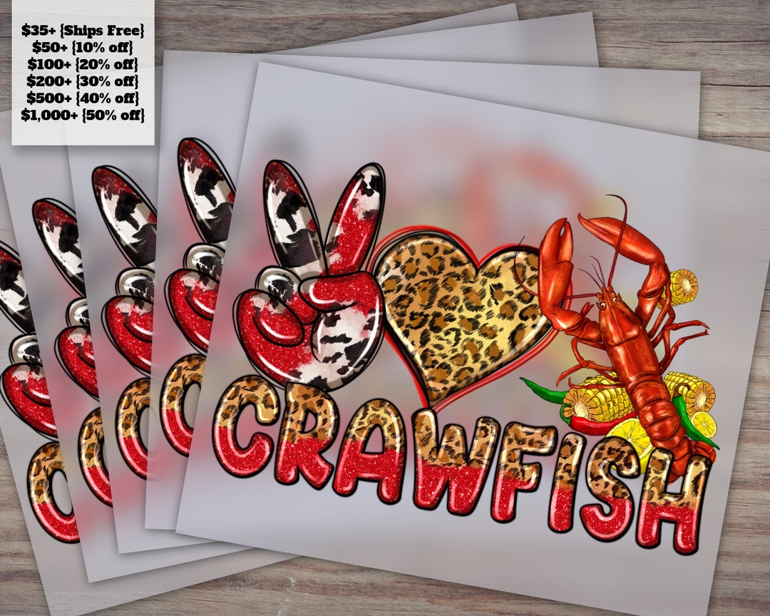 Western Crawfish Design for Heat Transfer, DTF, Ready to Press Seasonal ...