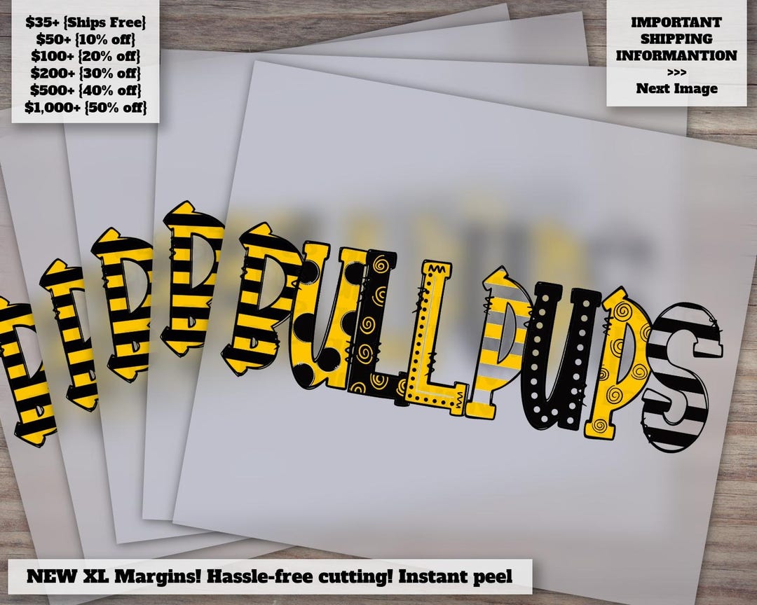 Bullpups Mascot Doodle Design | Ready to Press Heat Transfer | DTF Iron ...