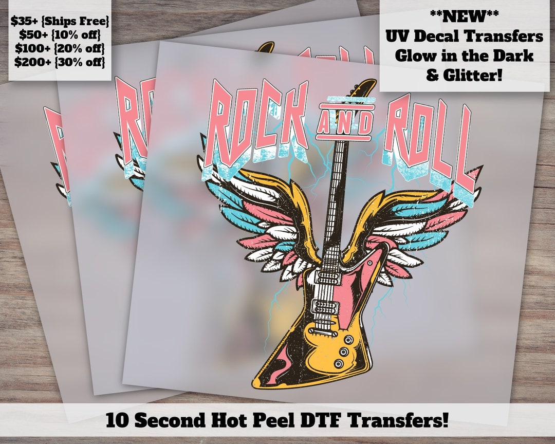Create Unique Rock and Roll Designs With Custom DTF Print - Etsy