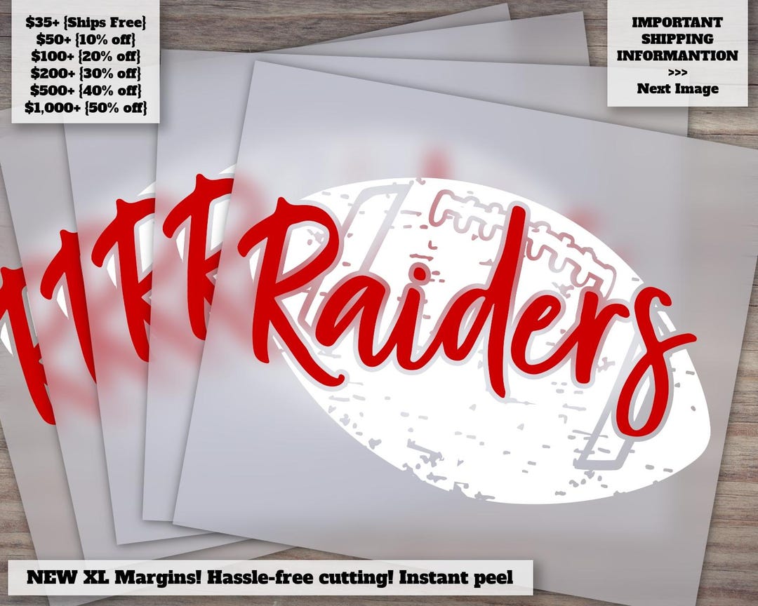 Custom DTF Prints for Raiders Football Fans: Transfer for Football Moms ...
