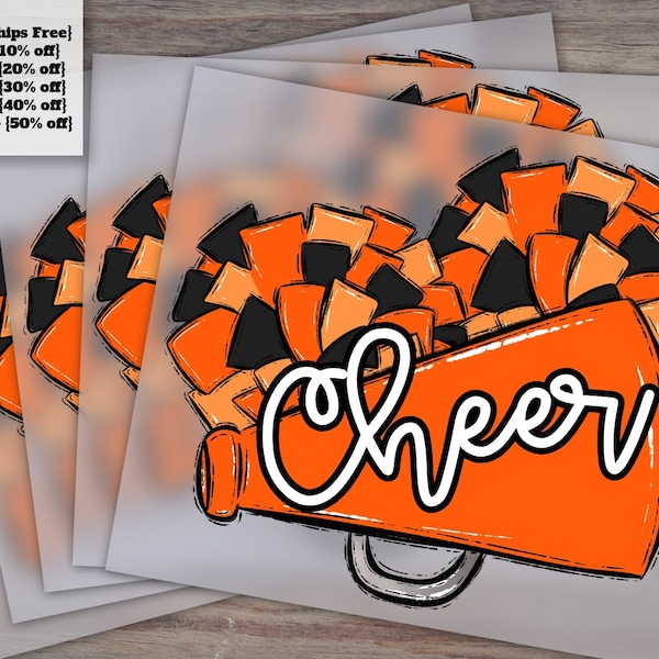 Kids Cheer Designs Orange and Black - Etsy