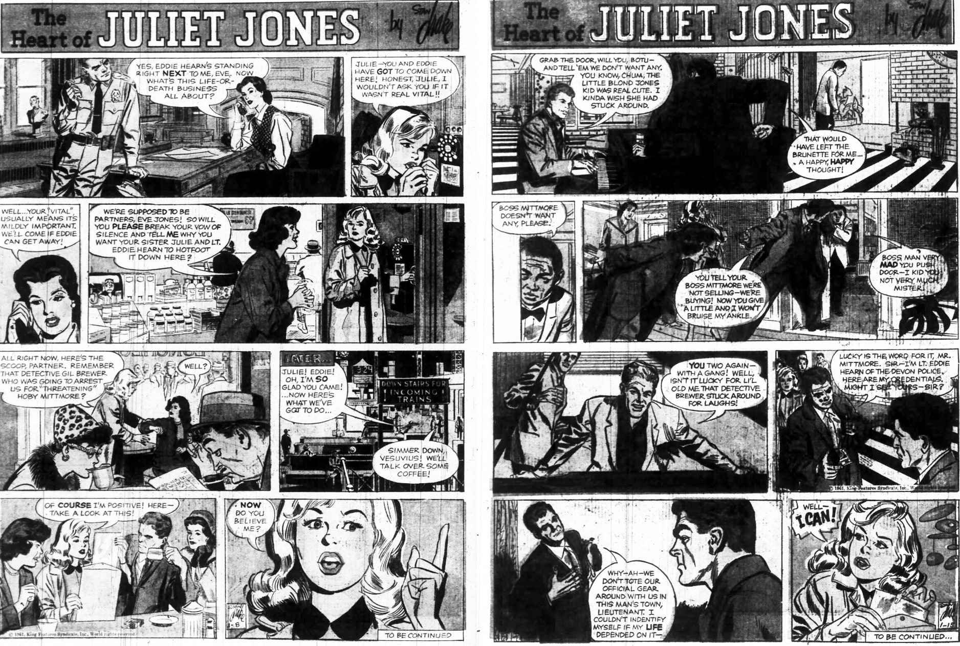 16 the Heart of Juliet Jones Strip, Very Rare Comic Strip, Classic ...