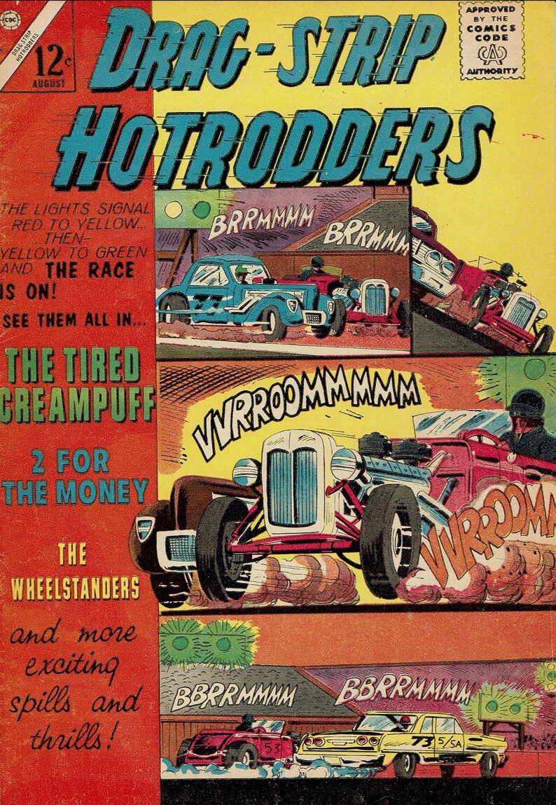 16 Drag-strip Hotrodders Digital Comics Bundle Classic Racing Comics ...