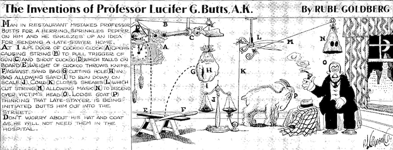 Rube Goldberg Cartoons Comic Strip Plus Very Rare Comic - Etsy Ireland