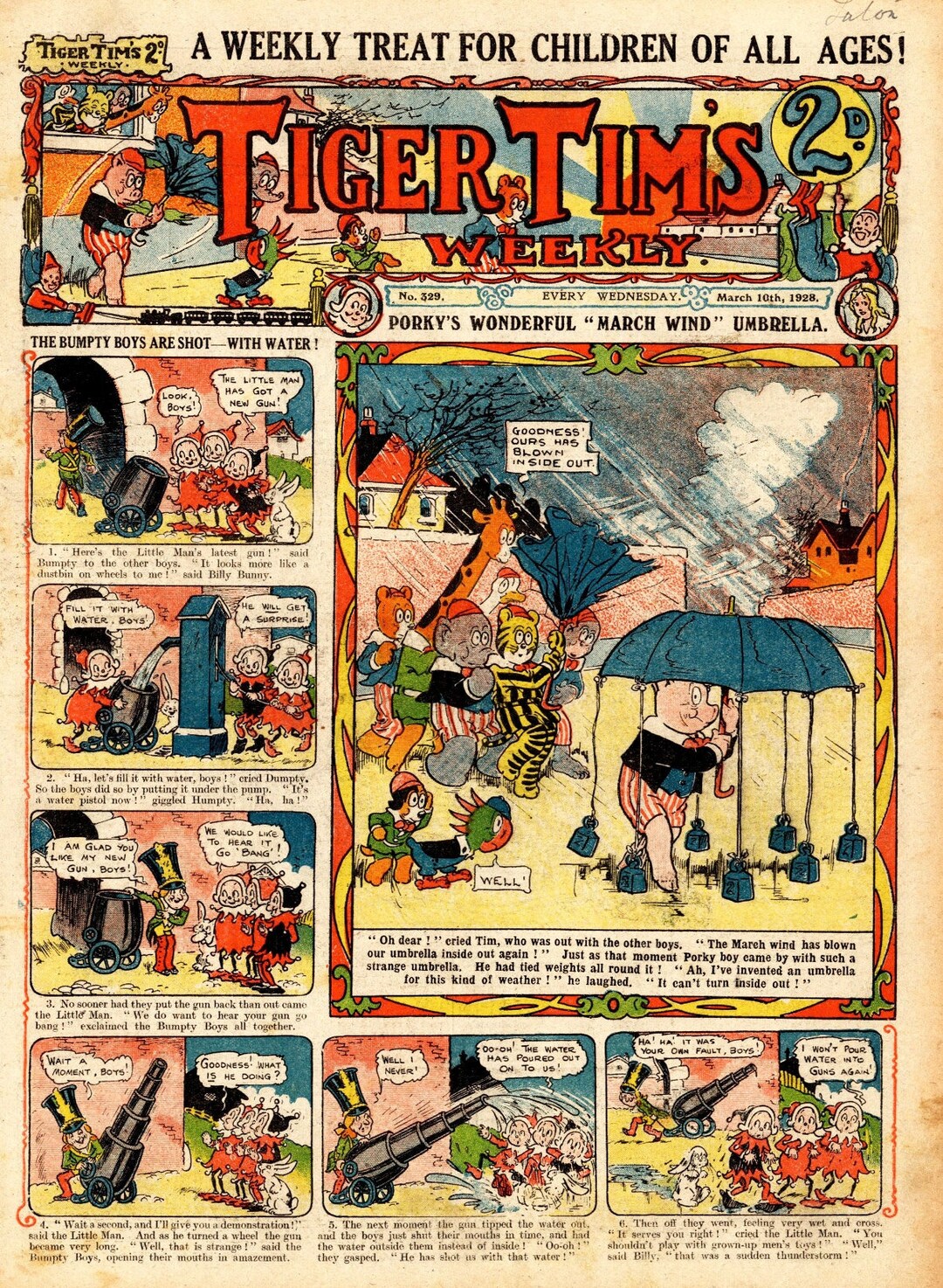 Rare Collection of 14 Issues of Tiger Tim's Weekly Comics Free Comic ...