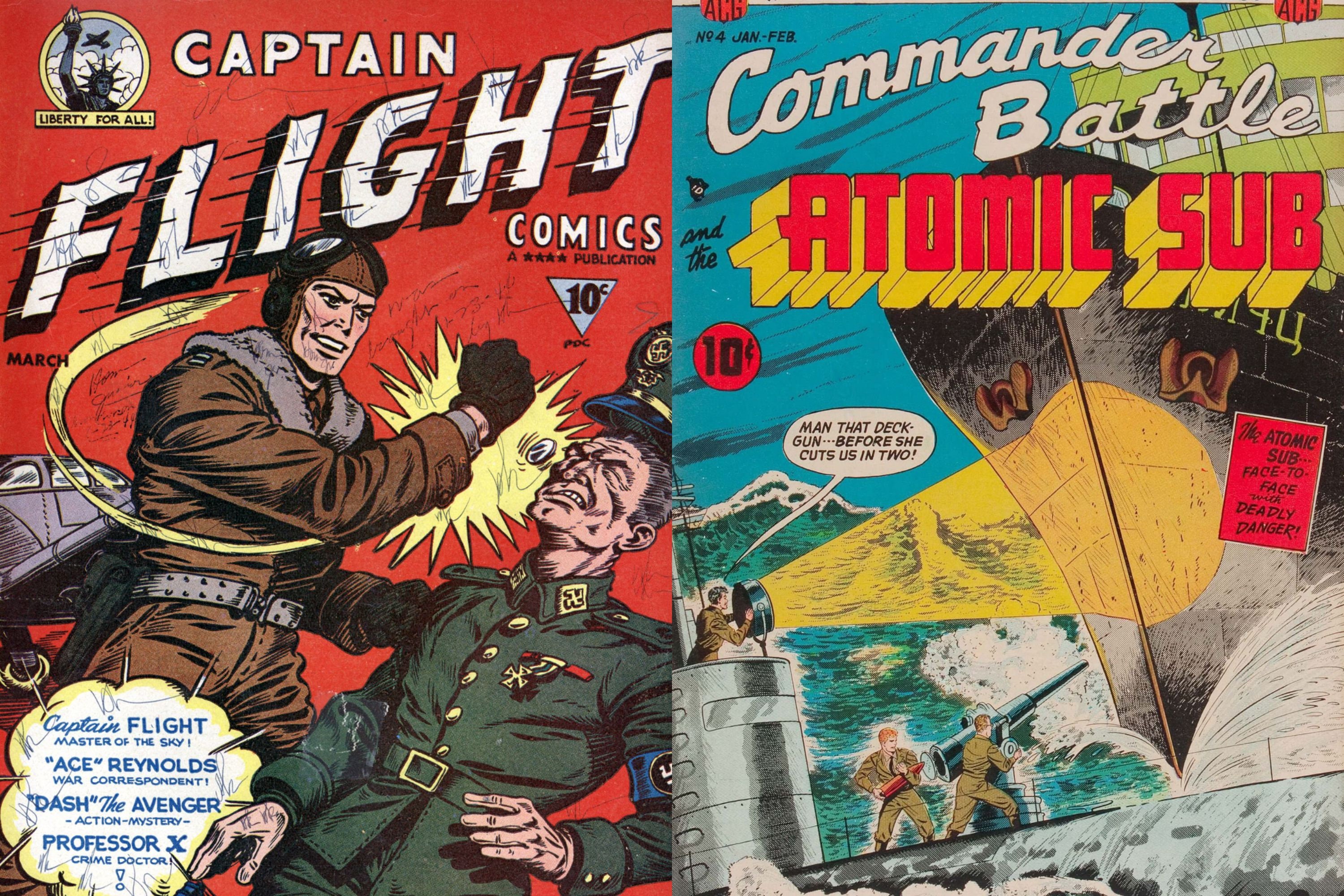 20 Comics, Captain Flight, Captain Jet, Commander Battle and the Atomic ...