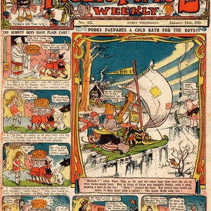 Rare Collection of 14 Issues of Tiger Tim's Weekly Comics Free Comic ...