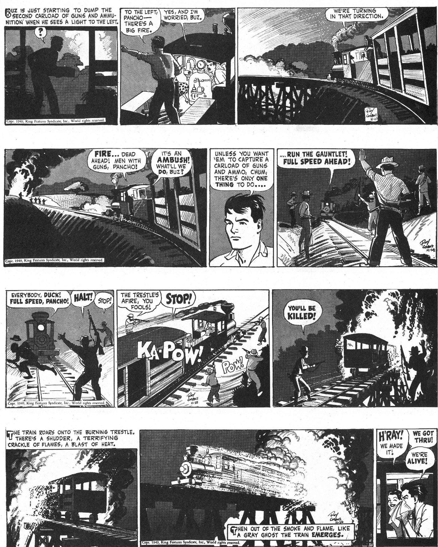 179 Comic Strips Buz Sawyer Comic Strip Very Rare Comic - Etsy