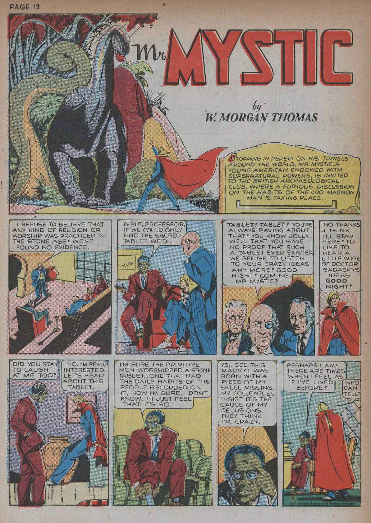42 Vintage Mr. Mystic Comics Strips Magician Crime-fighter the Spirit Section 1940 Digital ...